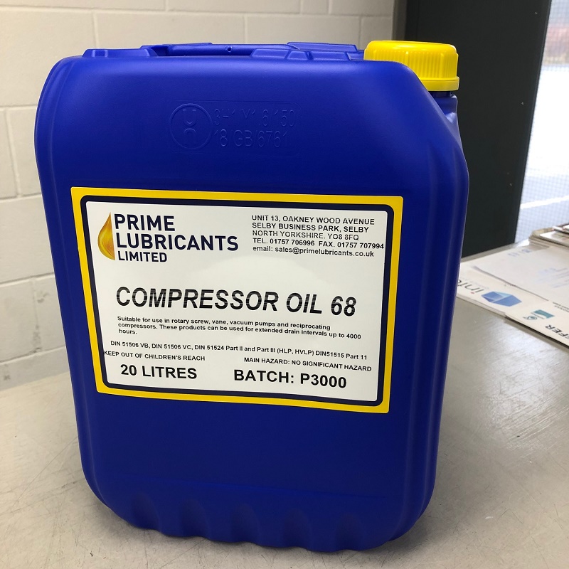 Prime Compressor Oil 68 20 litre