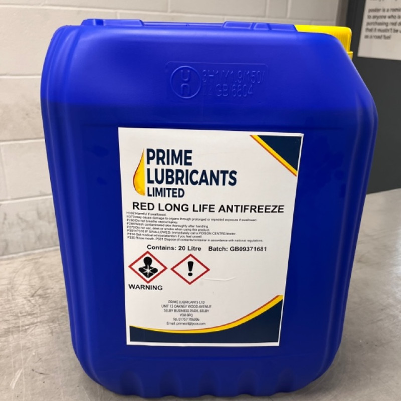 Red Long Life Antifreeze OAT ethylene glycol based engine coolant ...